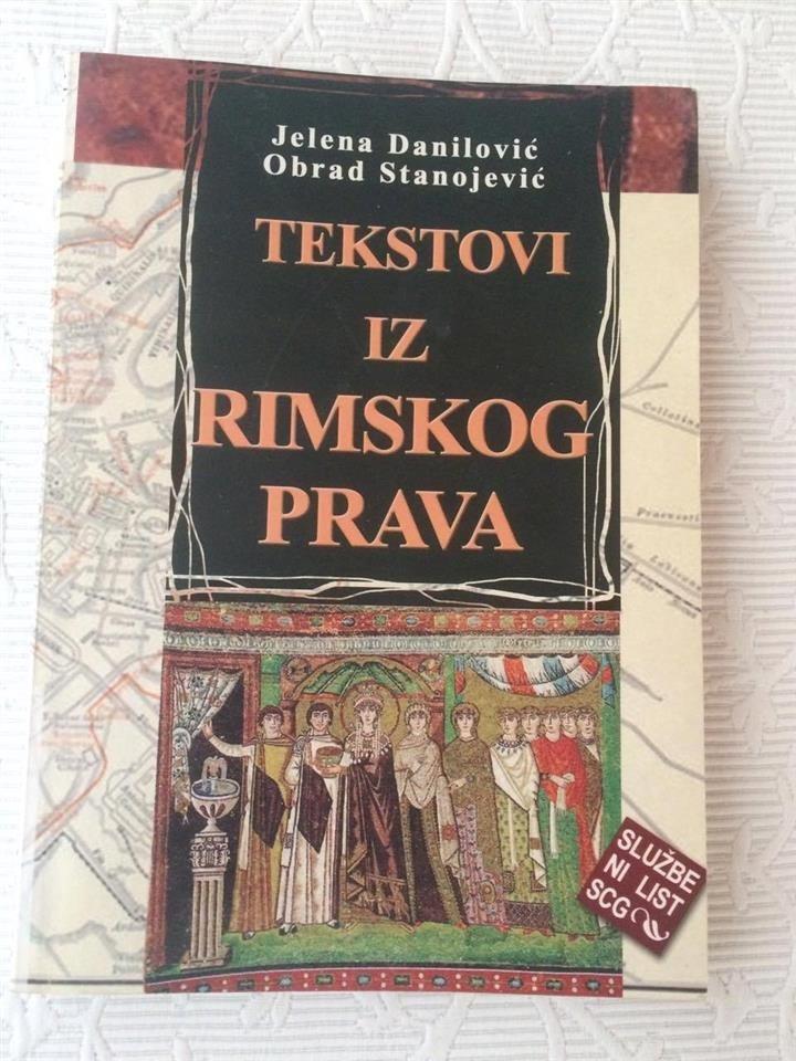 TEKSTOVI IZ RIMSKOG PRAVA (Praktikum za vezbe) | Beograd